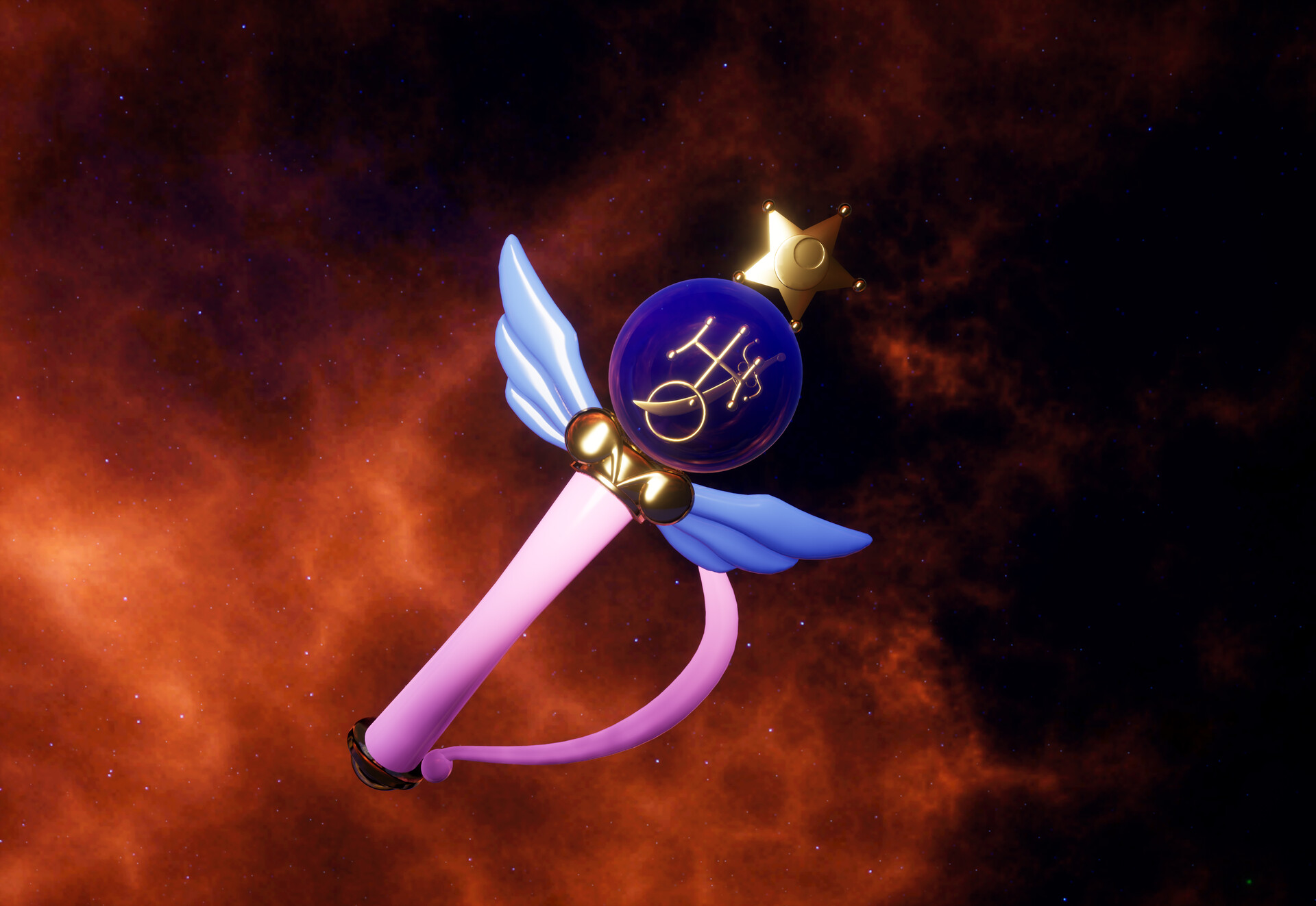 ArtStation - Sailor Uranus Crystal Change Rod