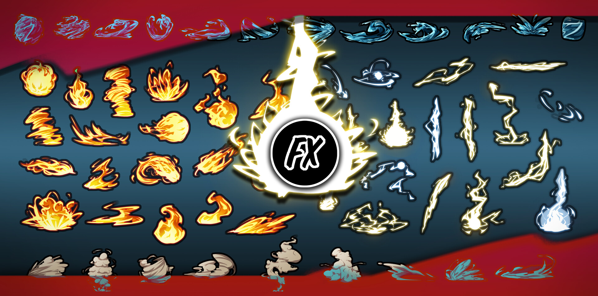 ArtStation - 2D elemental effects