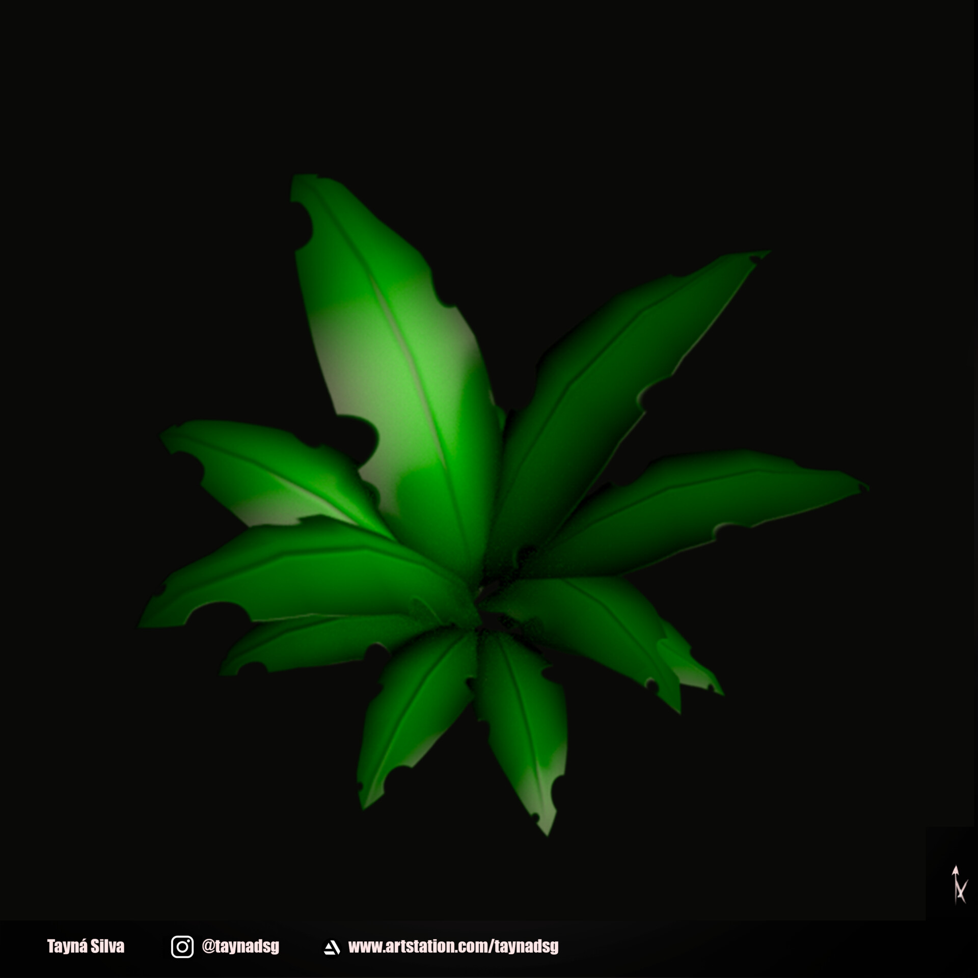 ArtStation - Stylized foliage study