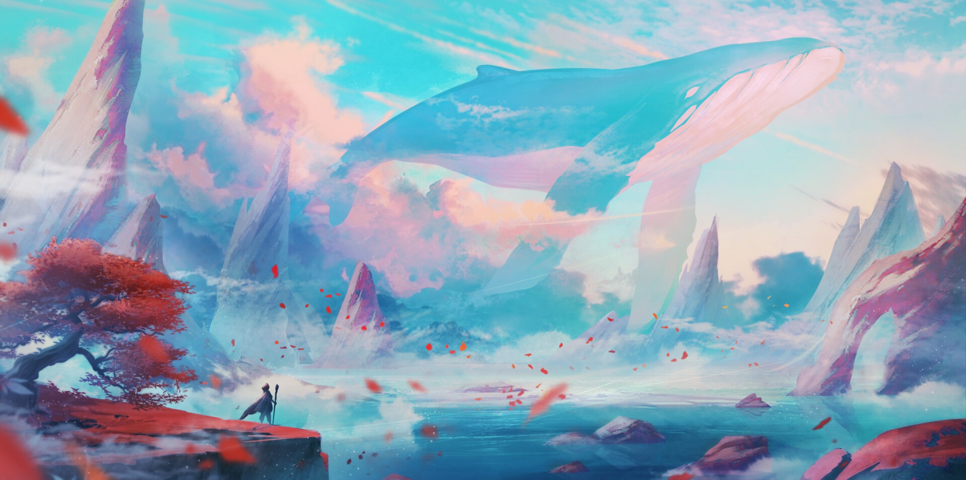 ArtStation - Whale Landscape, Maria Kerro