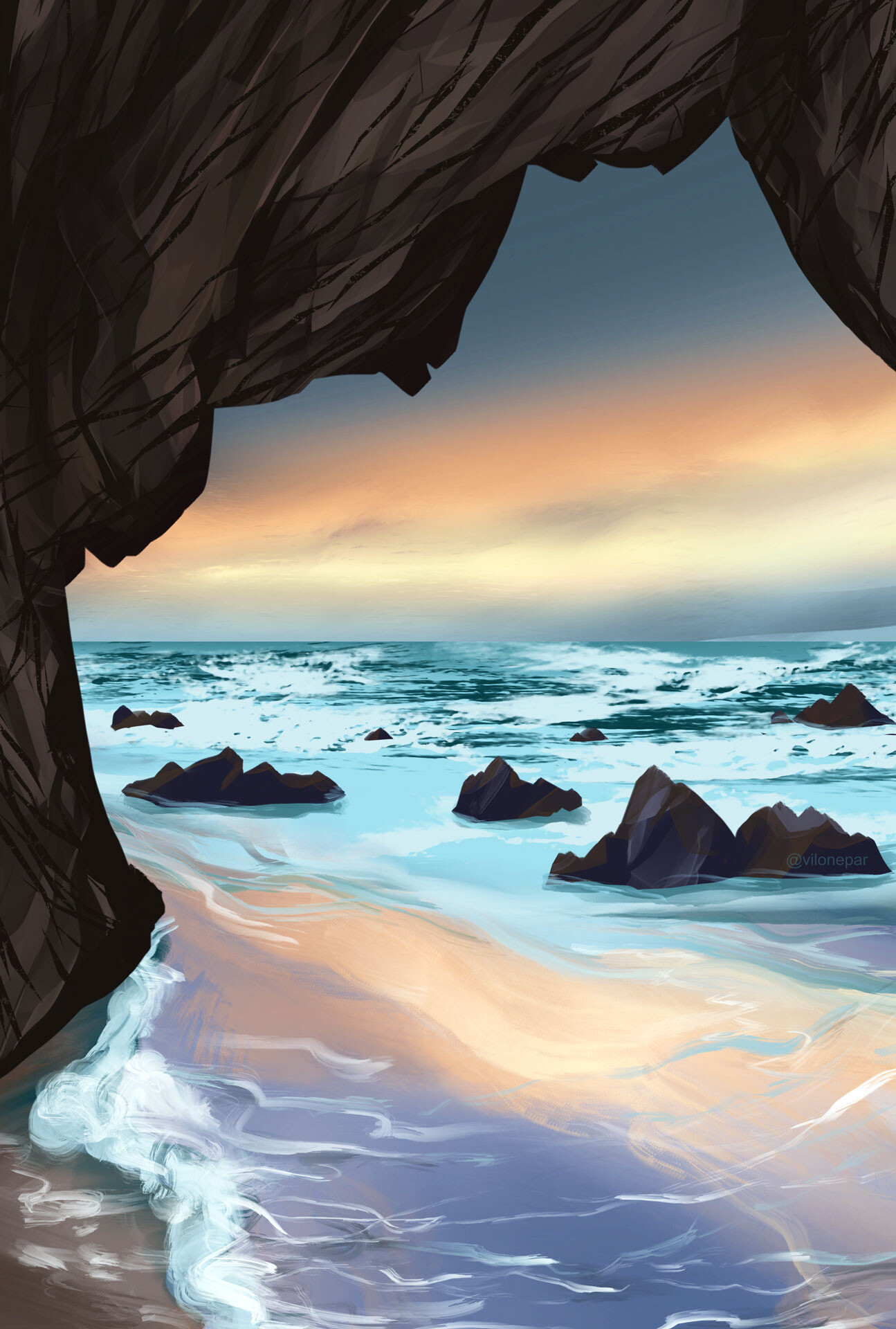 ArtStation - Grotto to the sea