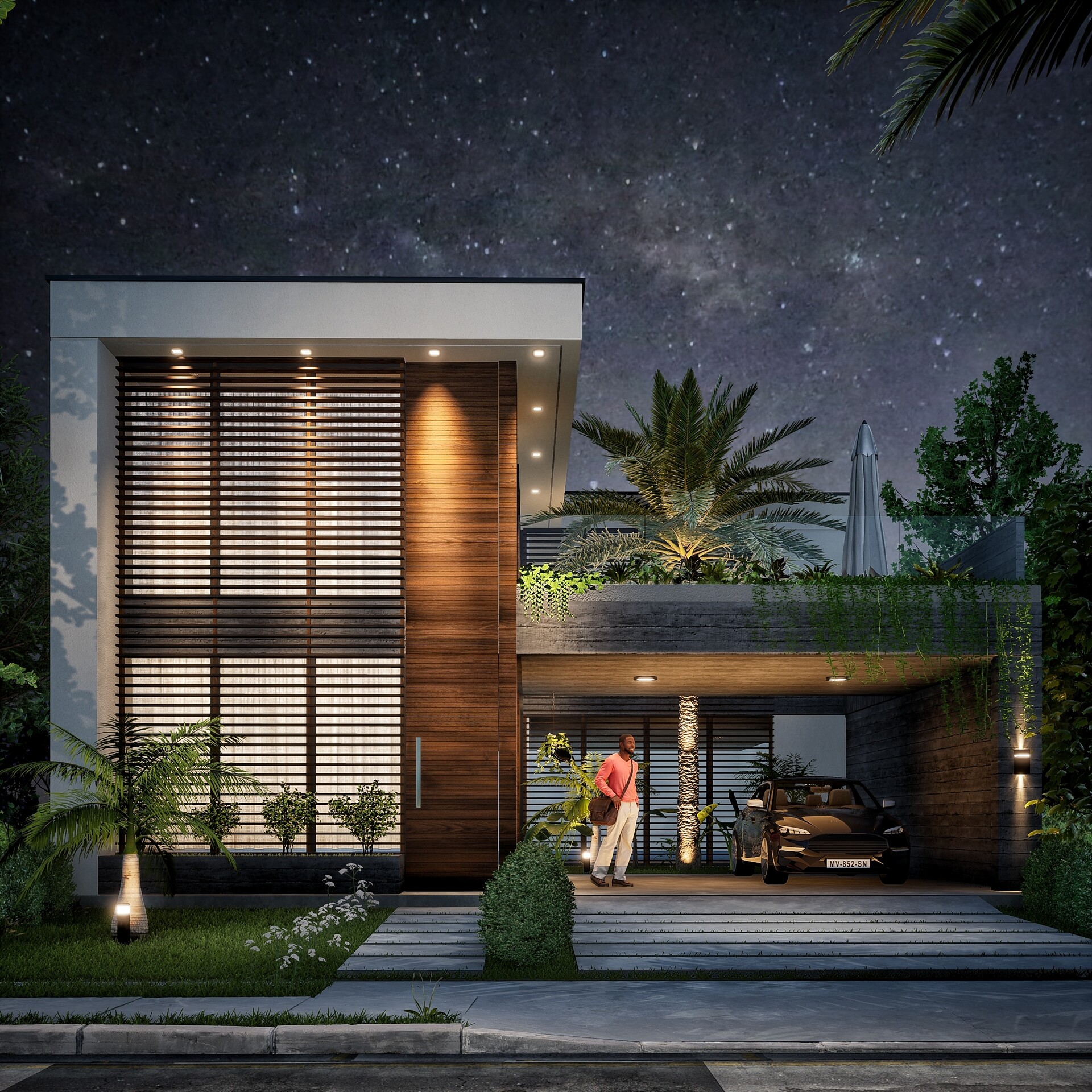 ArtStation - Render Externo 3d - Noturno/ Diurno