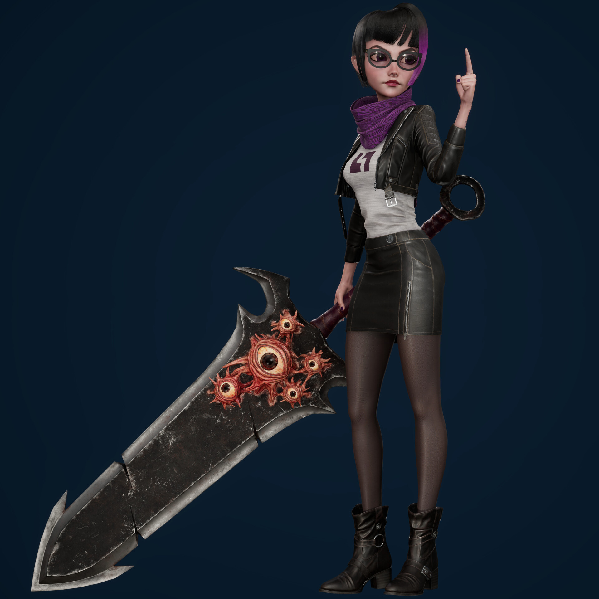 ArtStation - Girl with a big sword