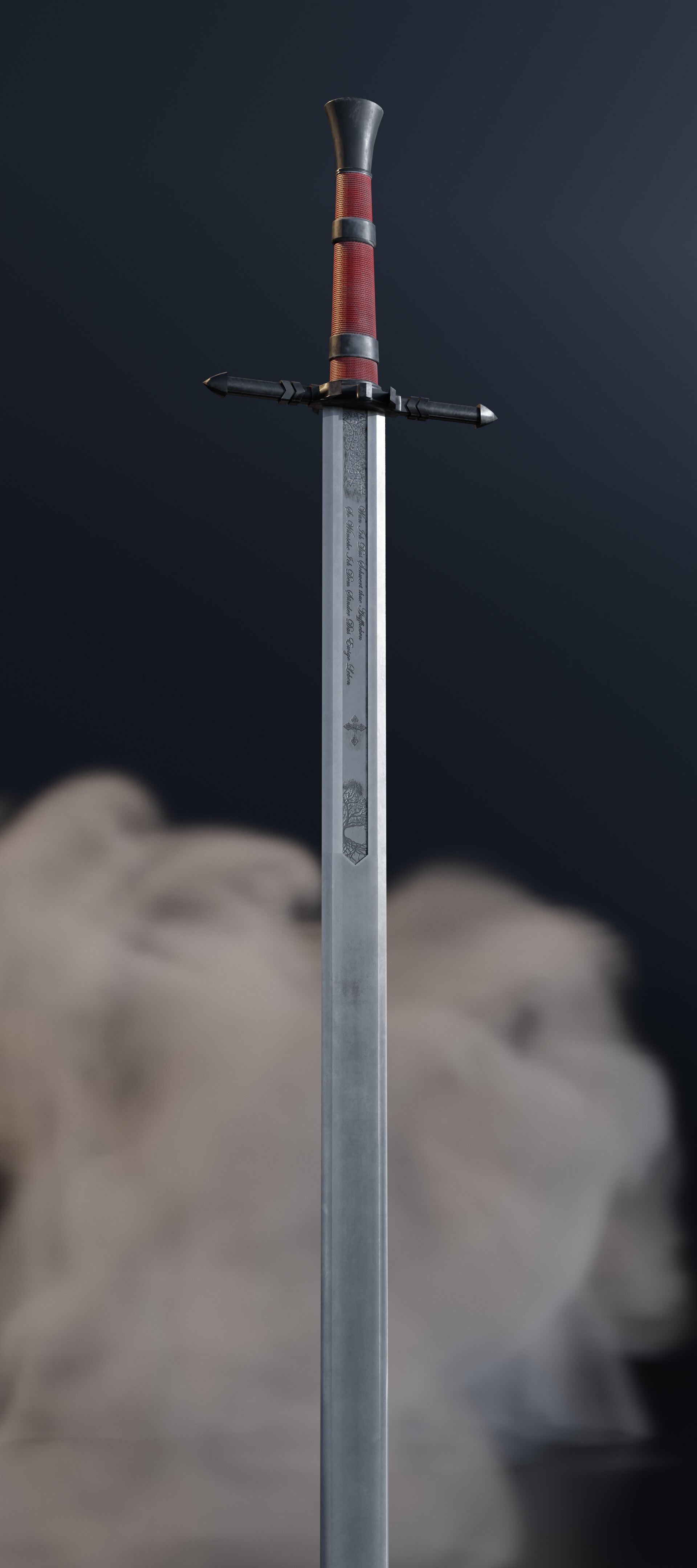 ArtStation - Executioner Sword - Low Poly