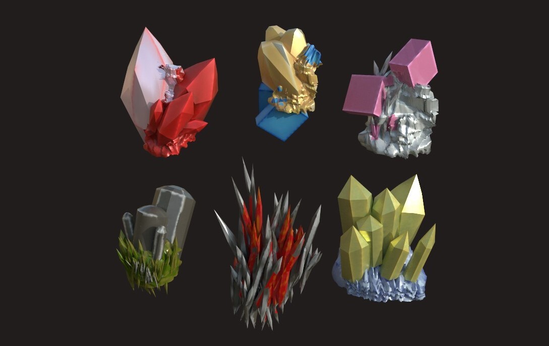 ArtStation - Set of crystals