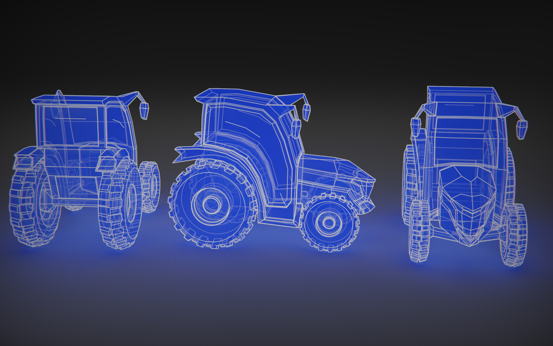 ArtStation - Hologram Tractor Blueprint