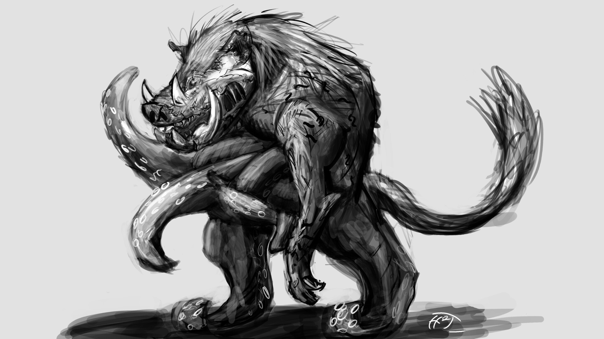 Heads&Tails - Boar Abomination (Commission)