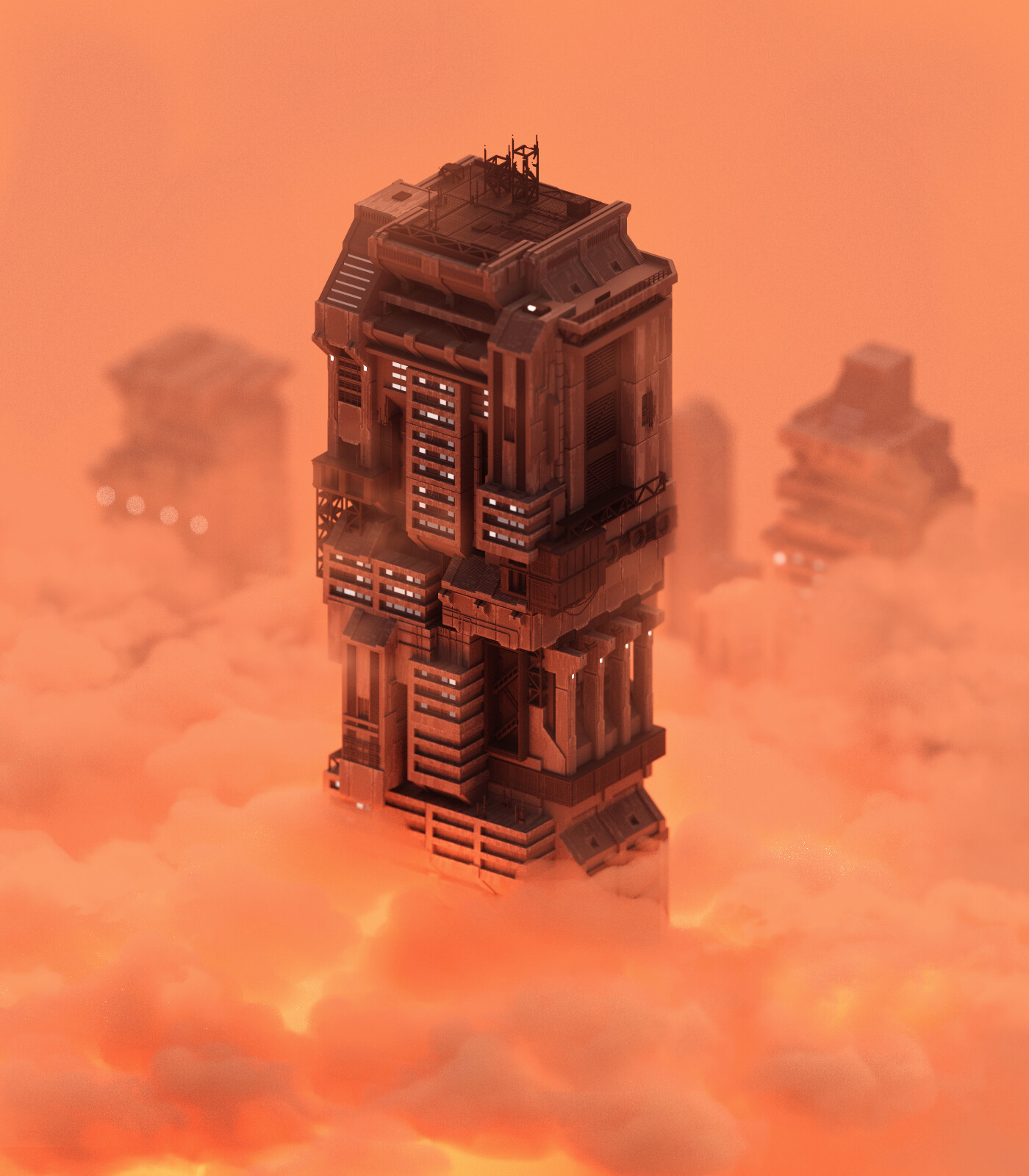 ArtStation - Cloud city