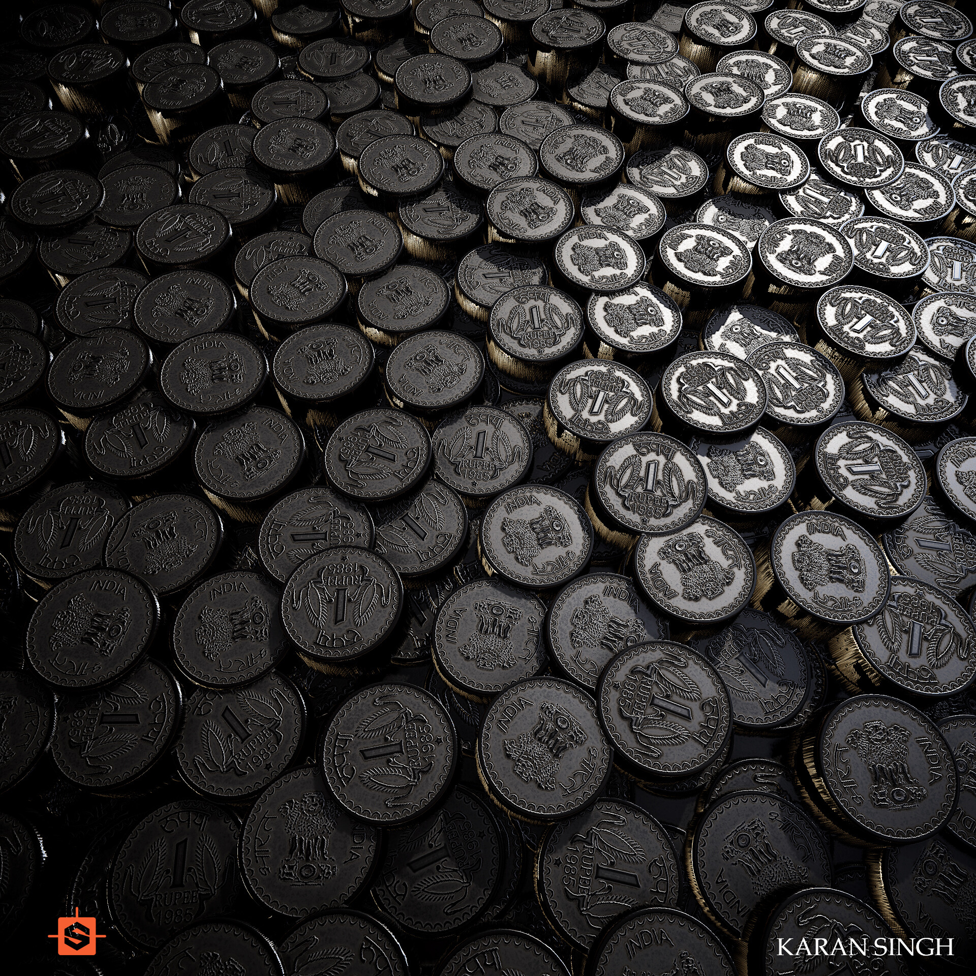 ArtStation - 1 Rupee Indian Coin