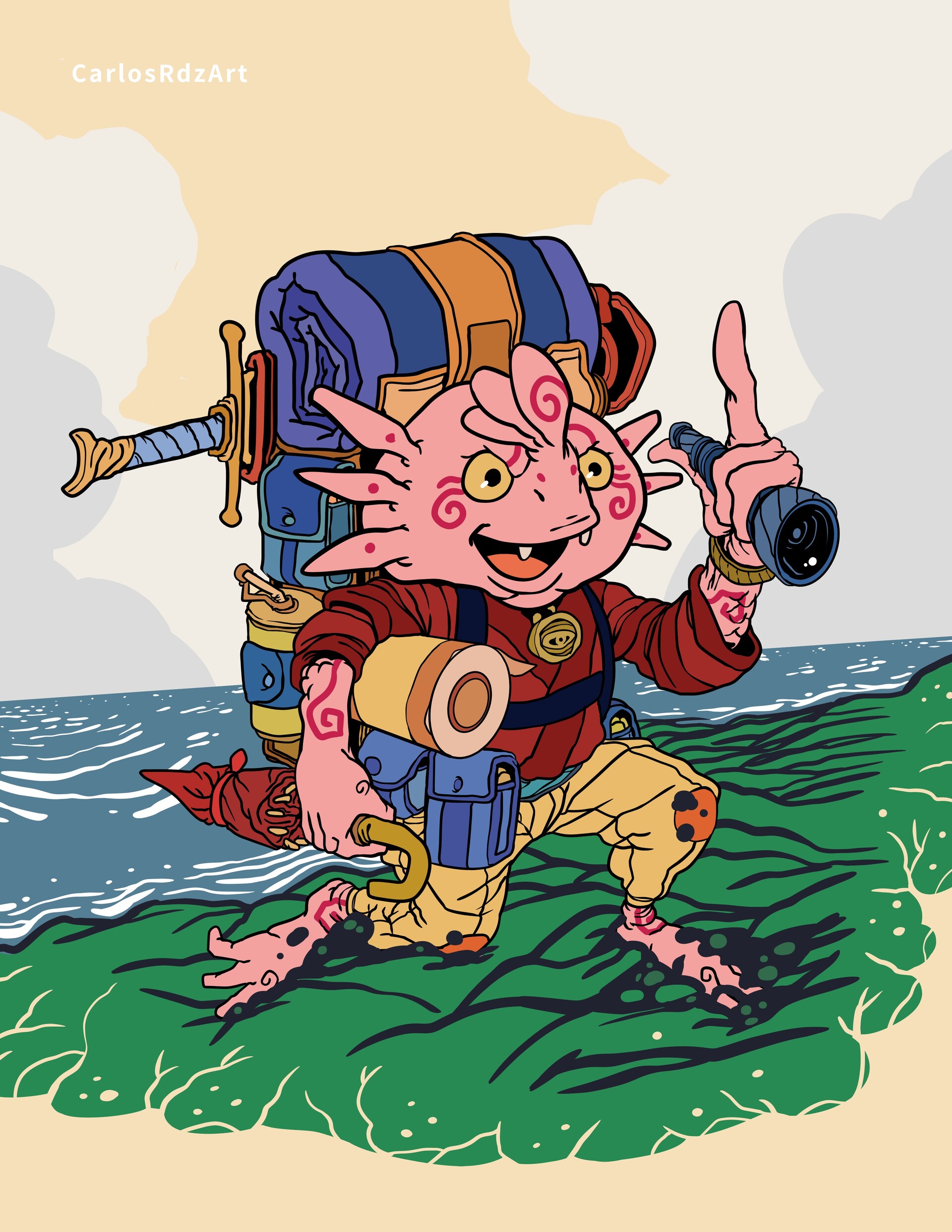 ArtStation - Axolotl Adventurer