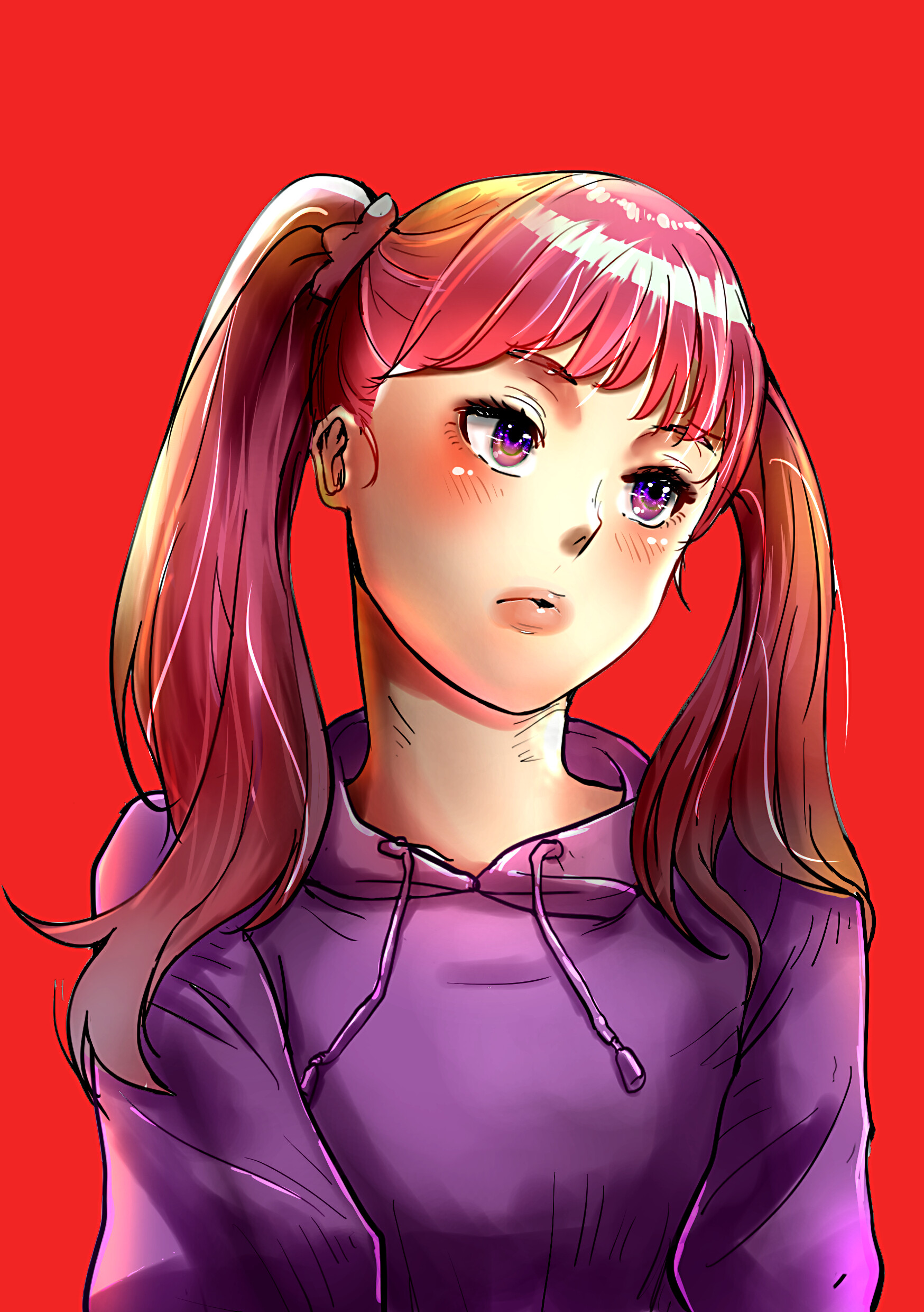 ArtStation - 2 PONY TAIL HAIR GIRL
