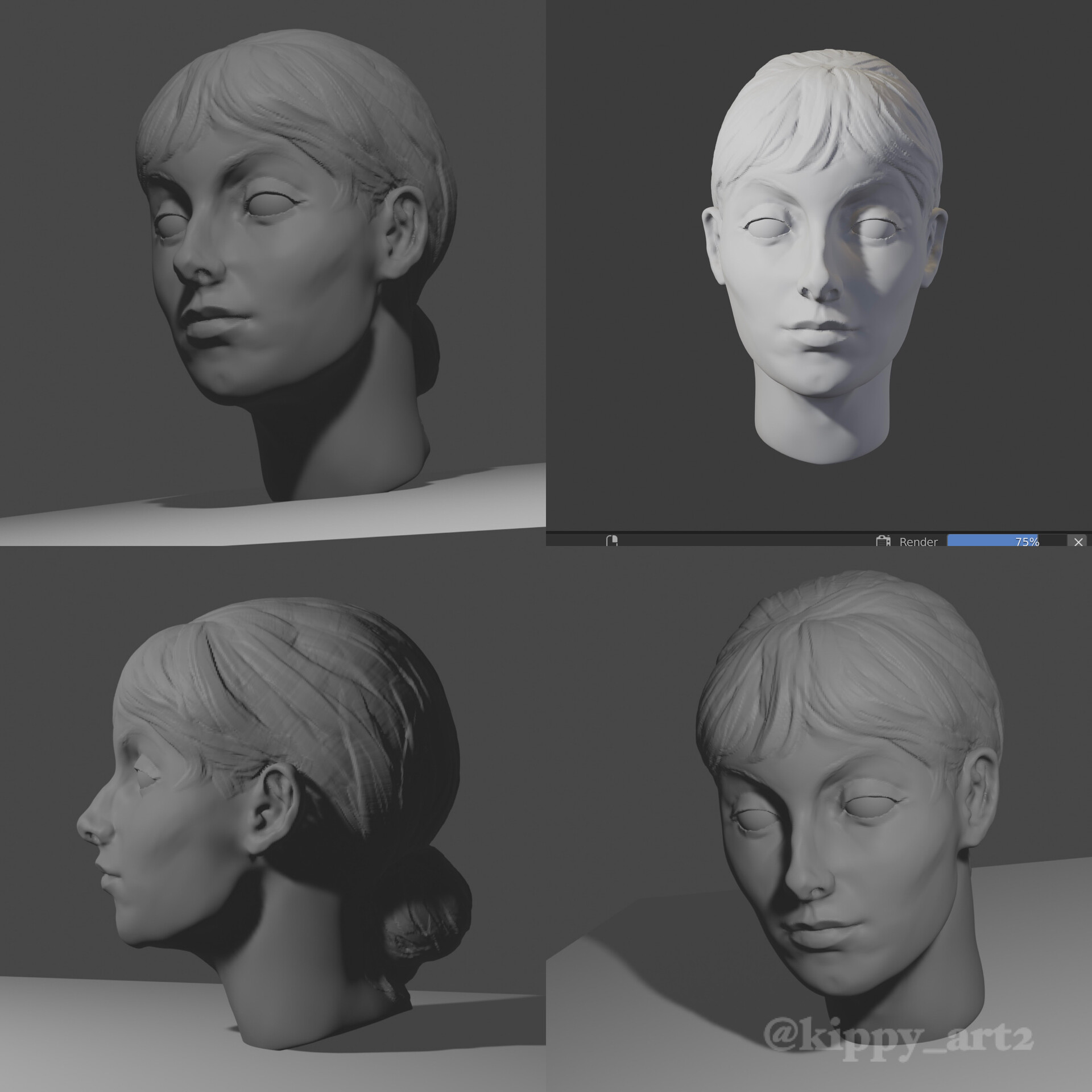 ArtStation - Blender head sculpt