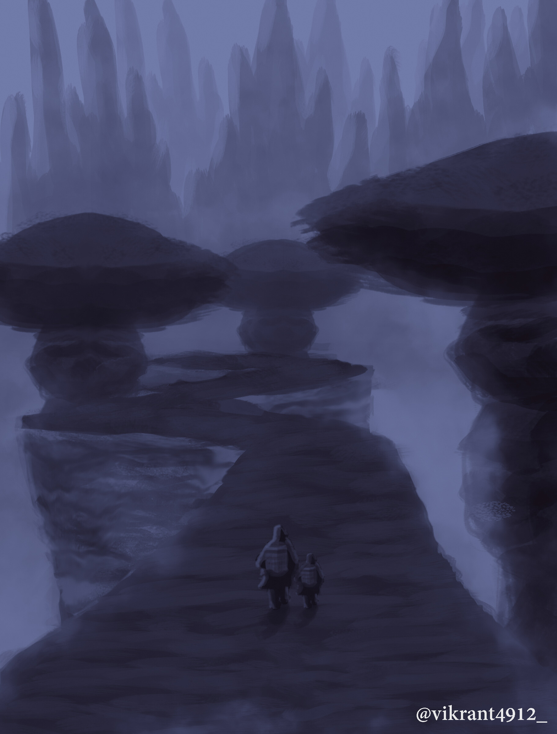 ArtStation - Migrants - digital background painting