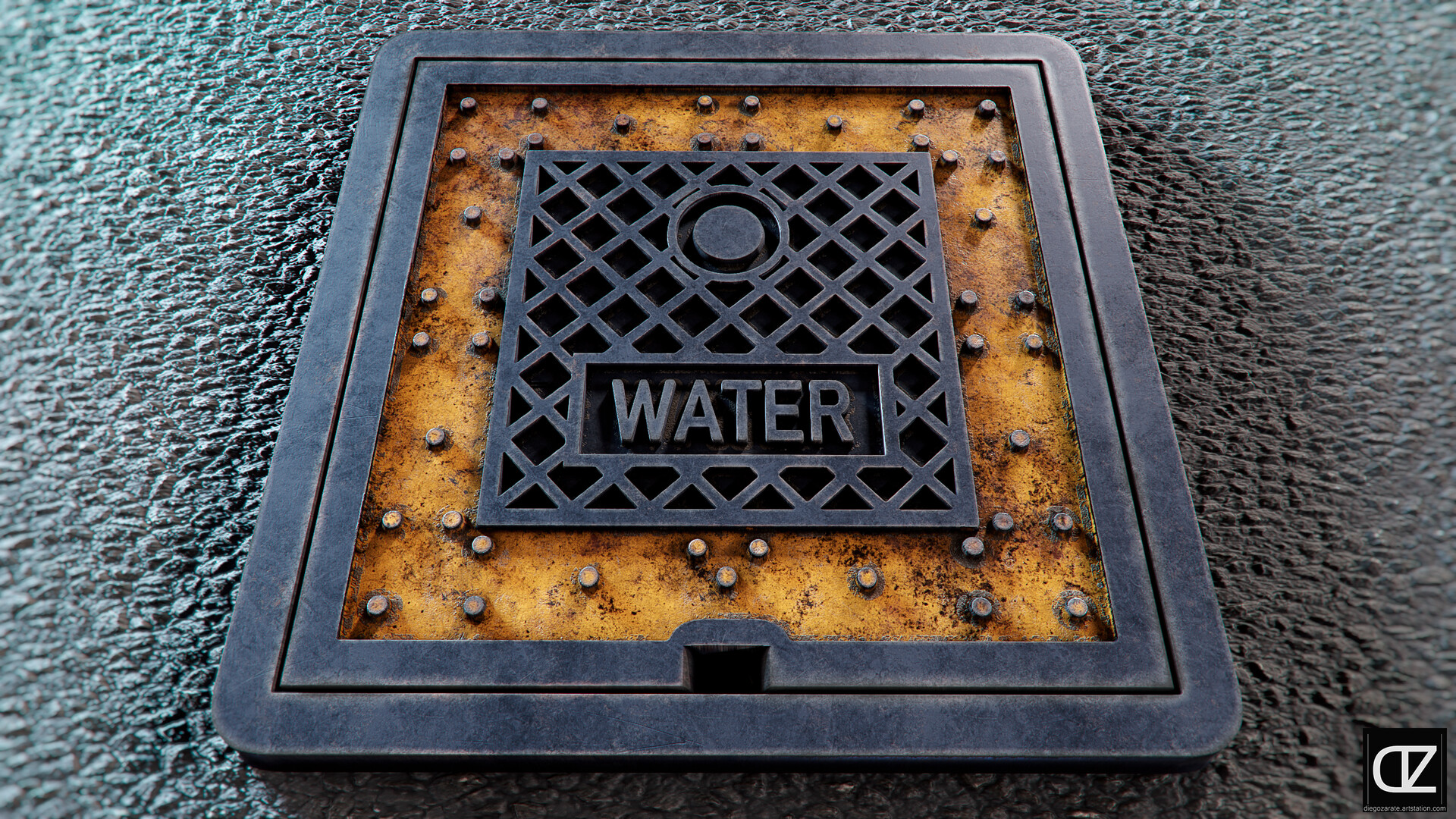 Diego Zarate - PBR - WATER METER CAP, DRAIN, COVER - 4K MATERIAL