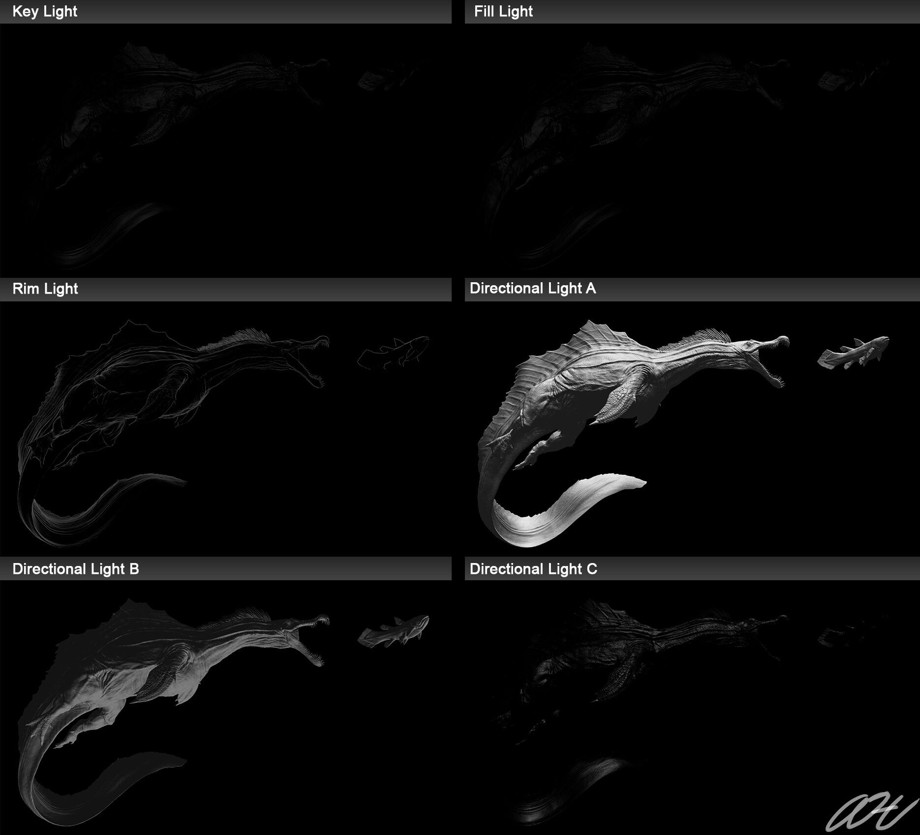 Adam Hulbert - Sea Spinosaurus on the hunt