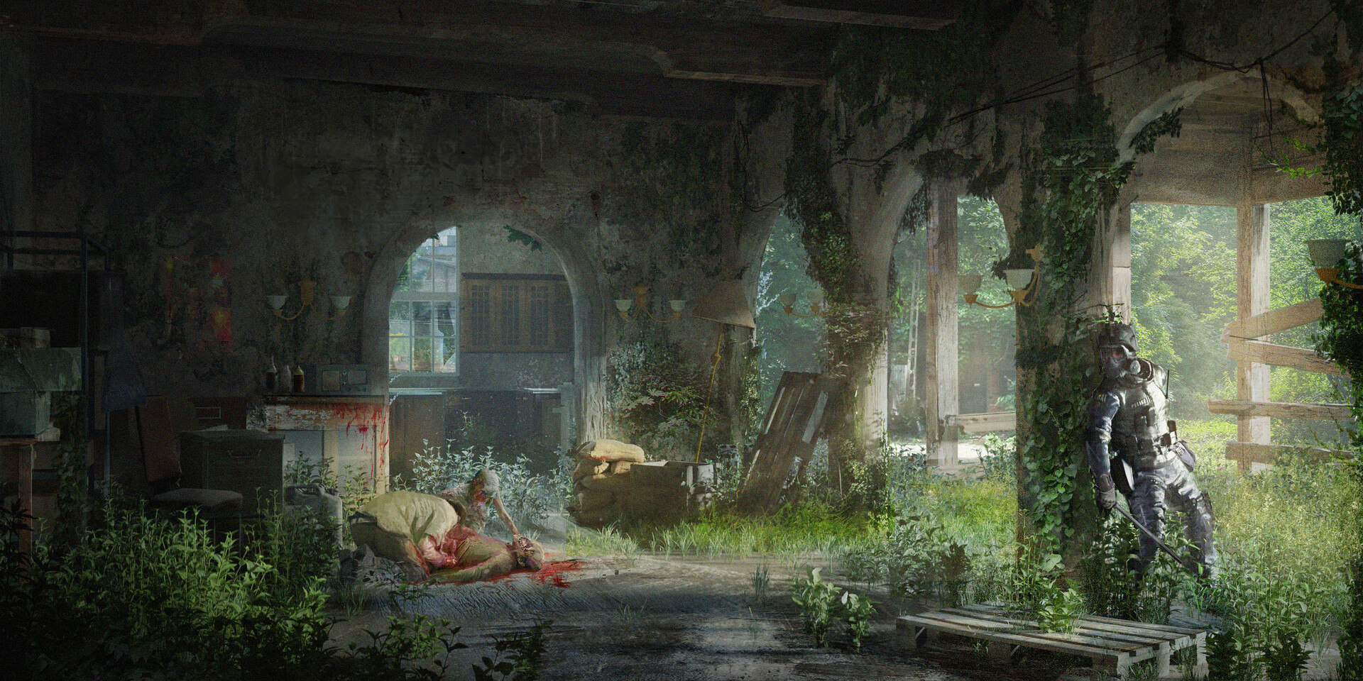 ArtStation - zombie room