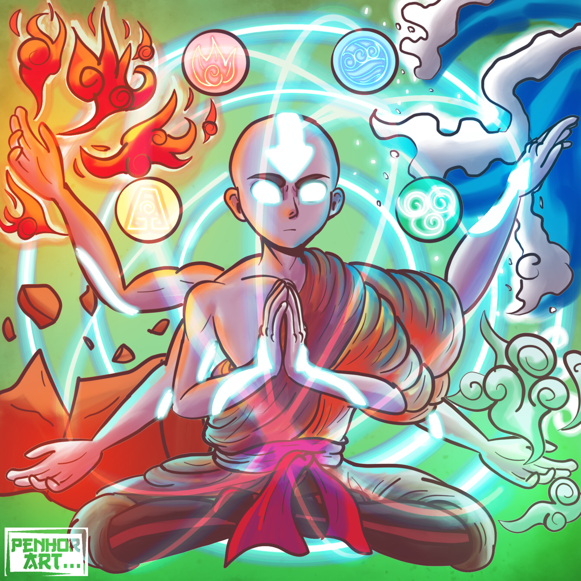 ArtStation - Avatar Aang fanart