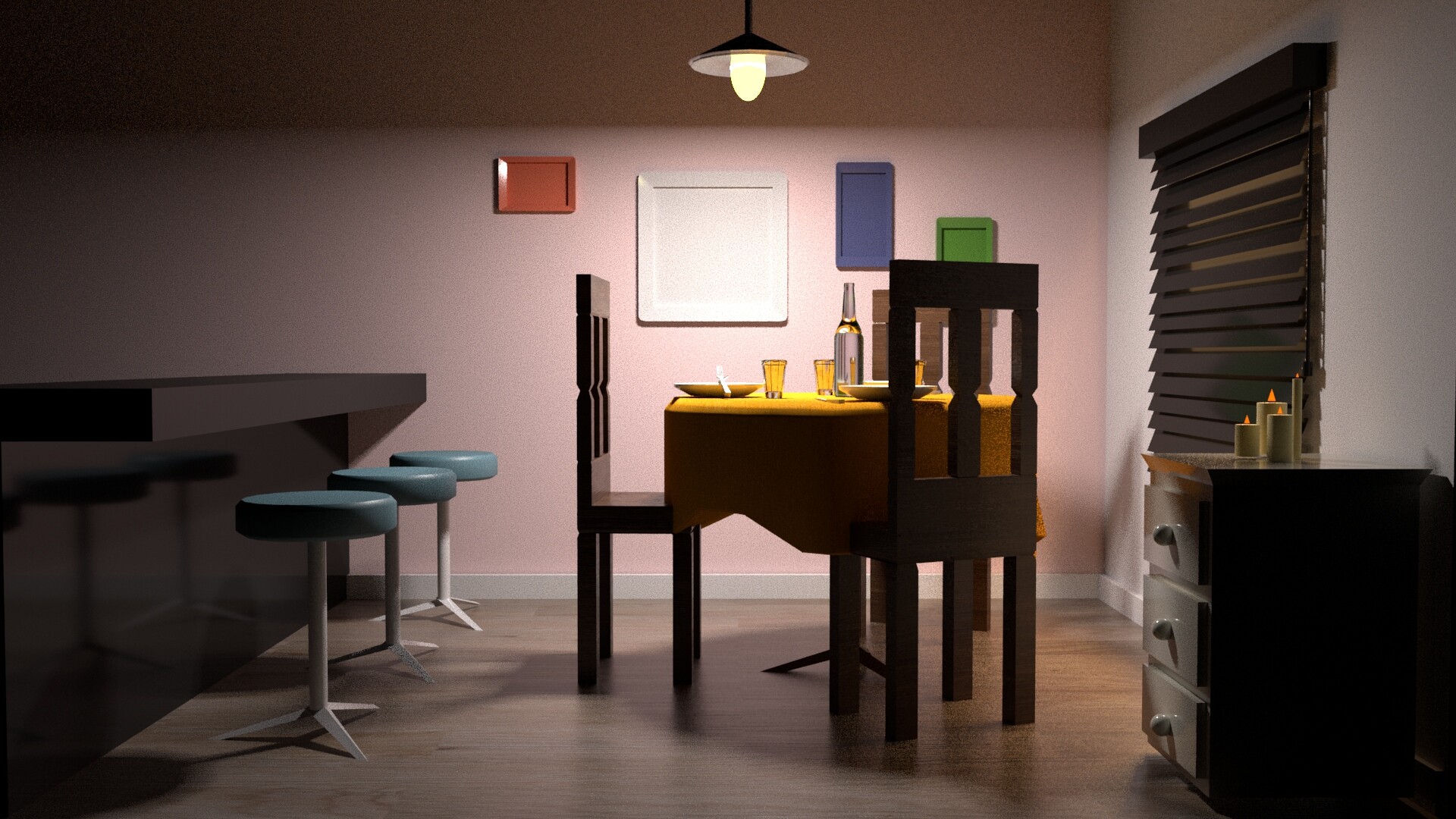 ArtStation - 3D Dining Room