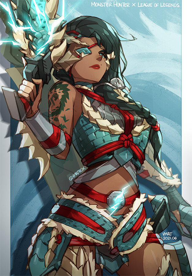 ArtStation - Samira x Zinogre