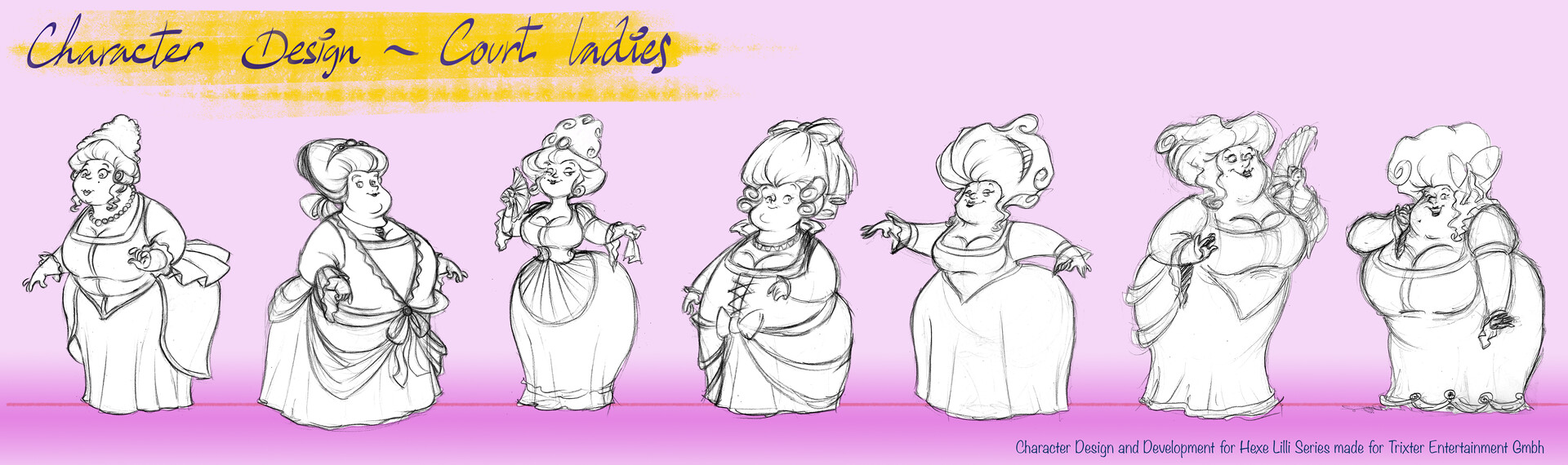 ArtStation - "Court Ladies" Character Designs