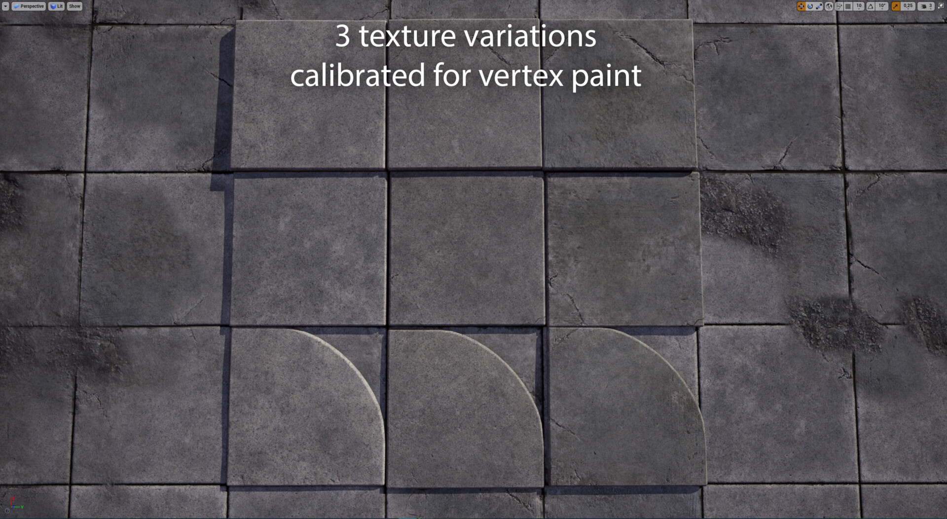 ArtStation - Concrete Tile Set, 3 version of textures