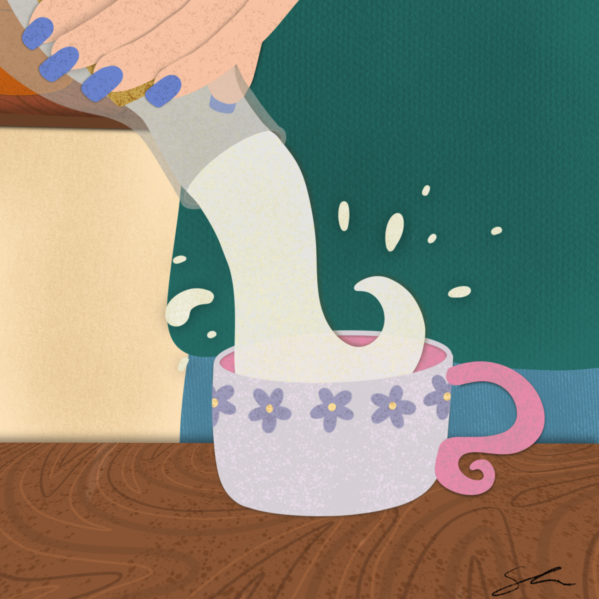 ArtStation - pouring milk