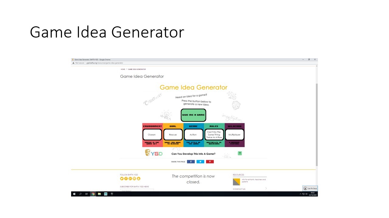 ArtStation - BAFTA Young Game Designer competition