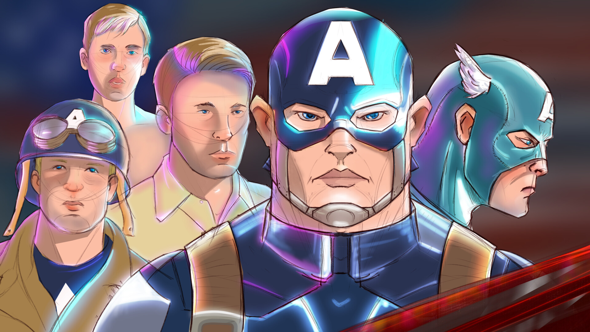 ArtStation - Captain America (fan art)