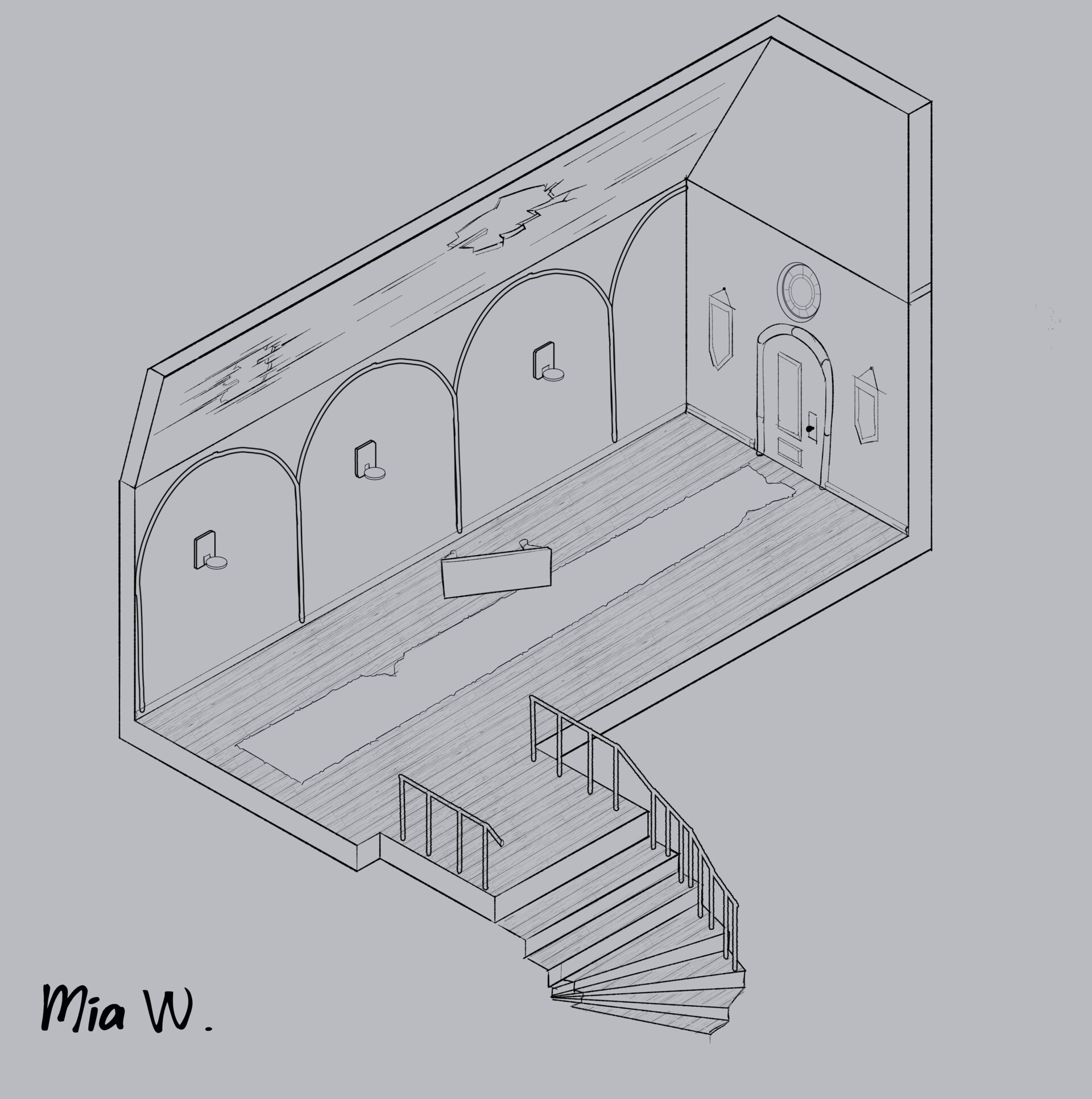 ArtStation - Isometric Hallway