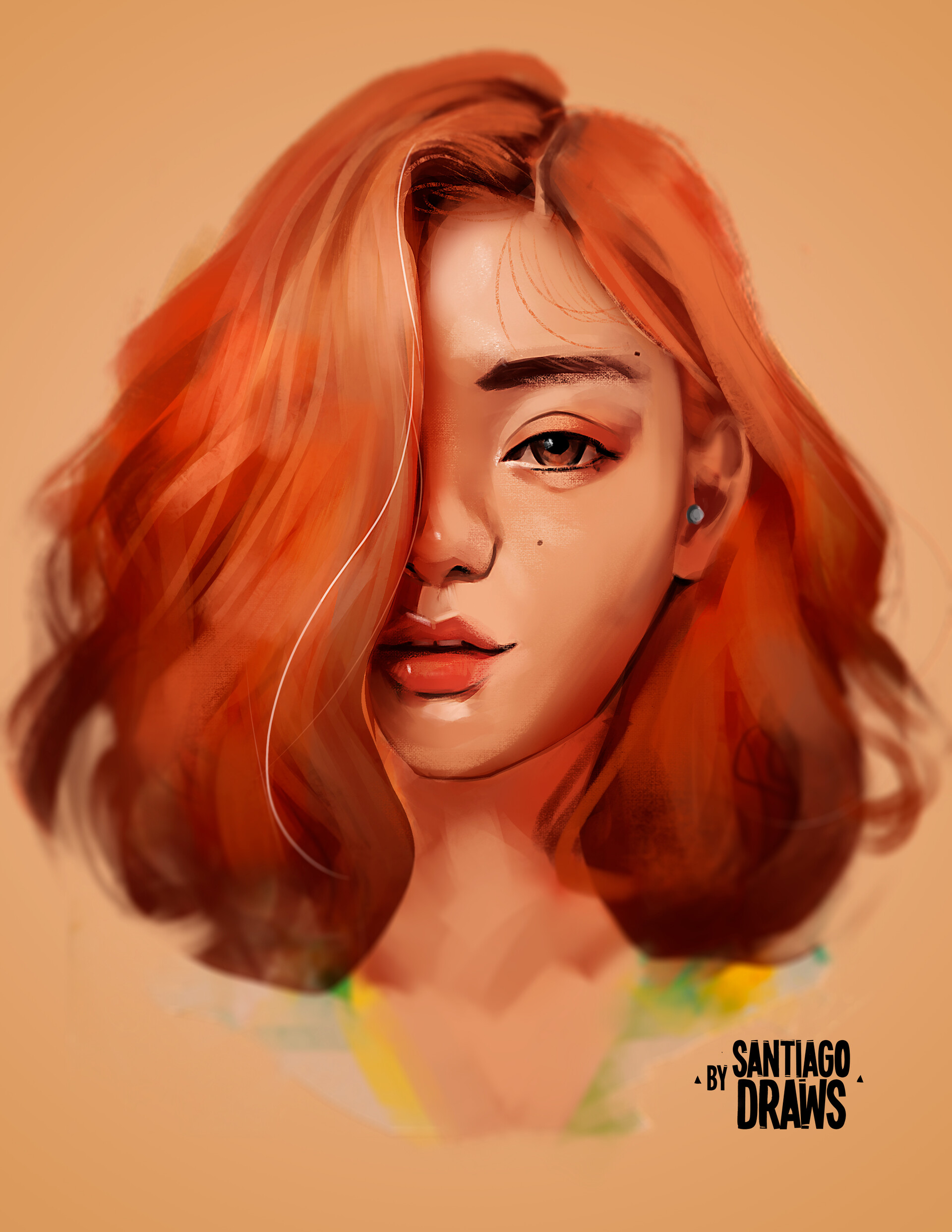 how to draw red hair