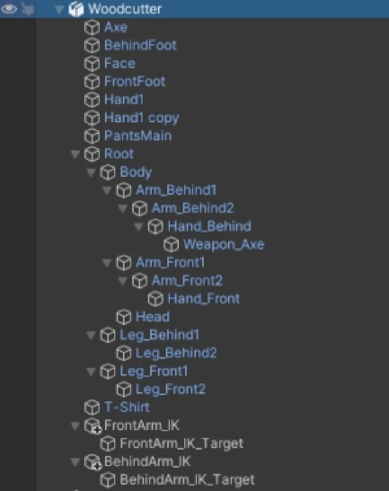 DryreL - Woodcutter - Unity Bone Character Animation (FK & IK)