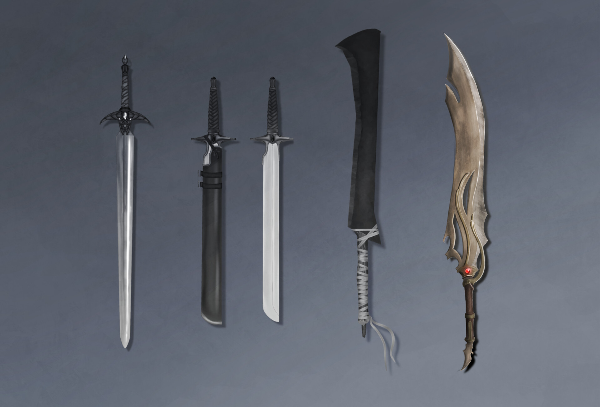 ArtStation - Props sword - Dark Sword / Hero Sword / Orc sword