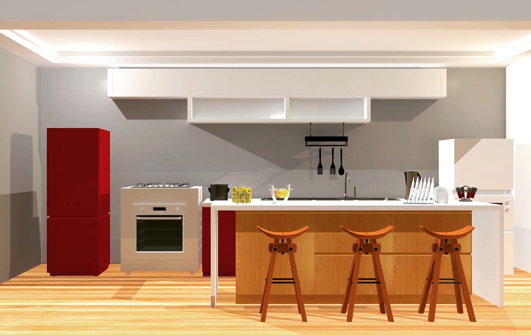 ArtStation - Bachelor's Kitchen rendered in Redshift