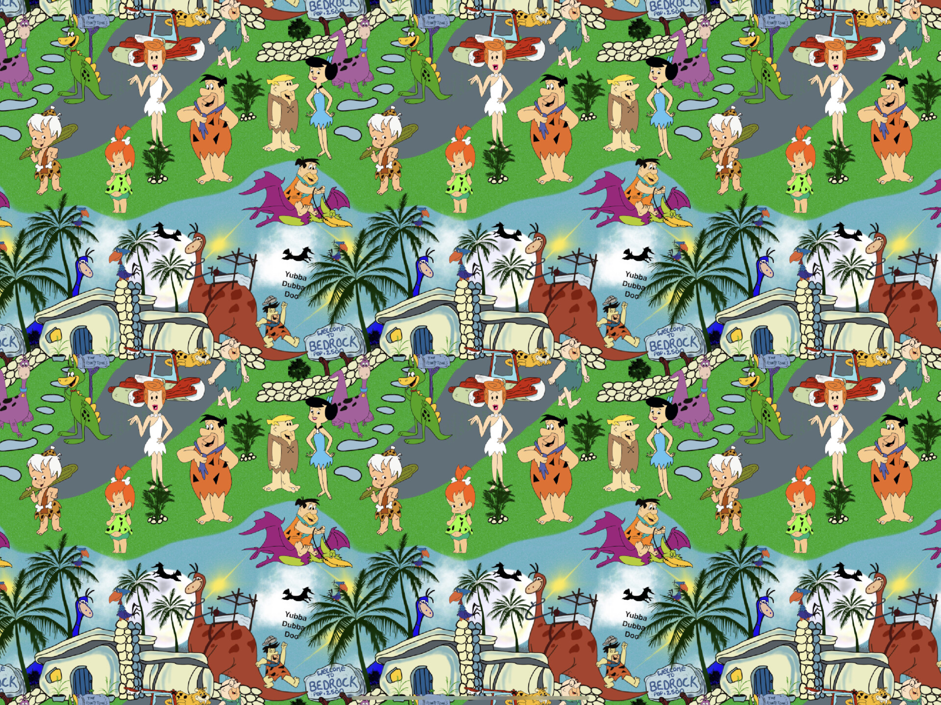 ArtStation - Flintstone seamless art work