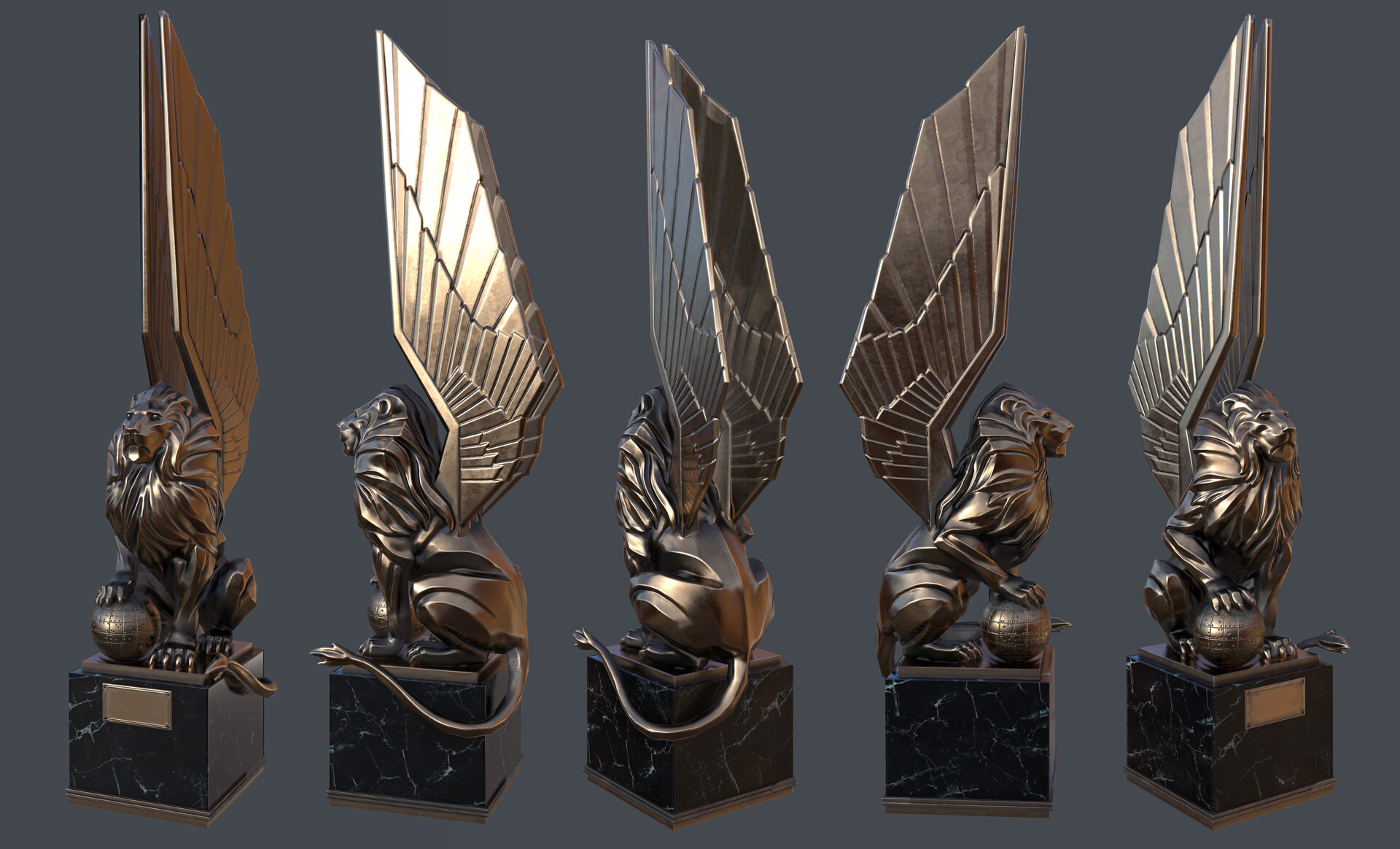 ArtStation - Lion Statue for Prey Game