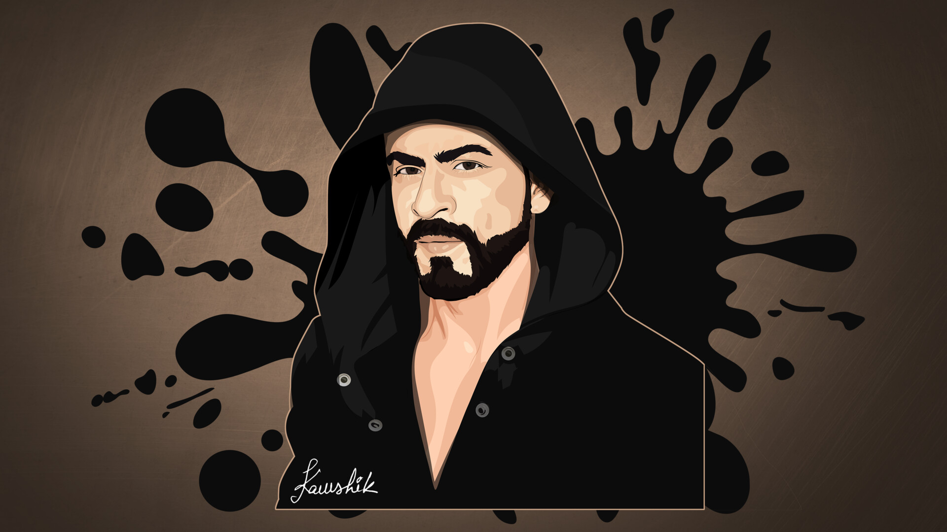 ArtStation - Shah Rukh Khan Vector Portrait