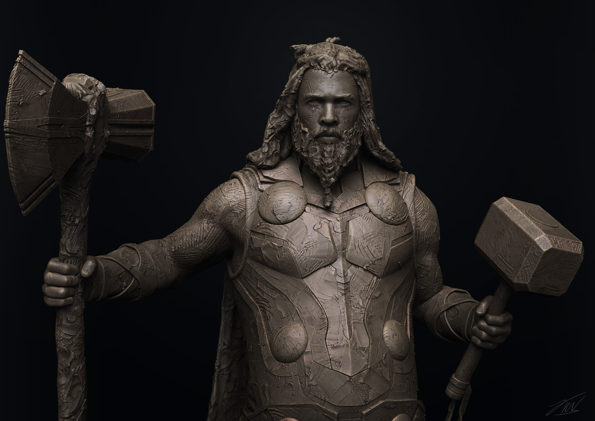 James Wheeldon - Digital clay sculpture studies