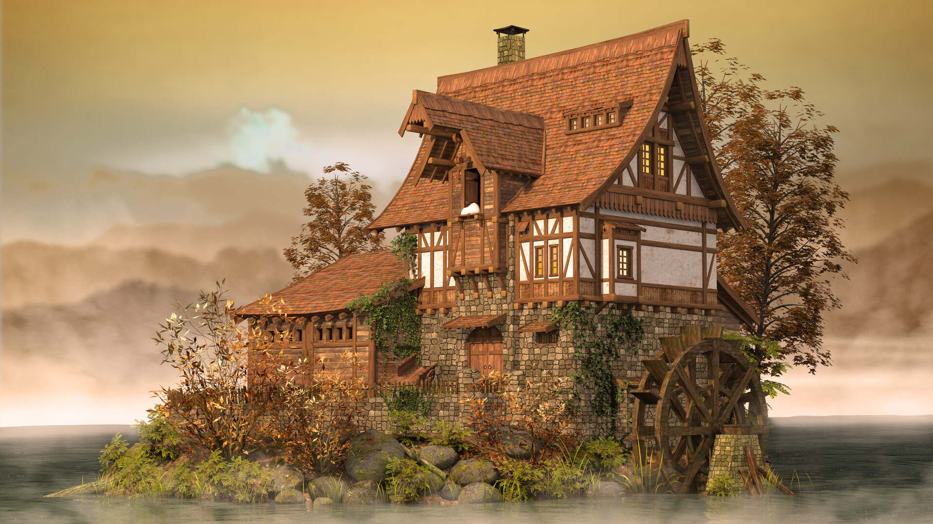 ArtStation - Water Mill