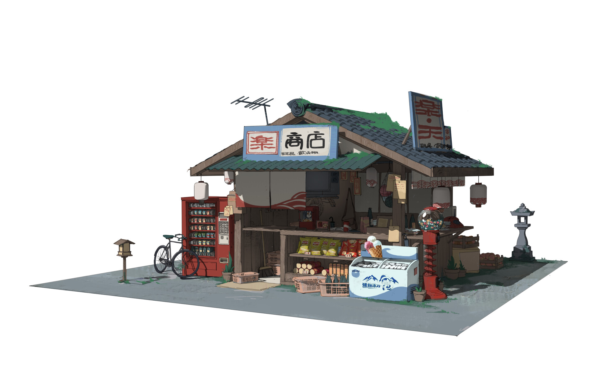 ArtStation - roadside stall