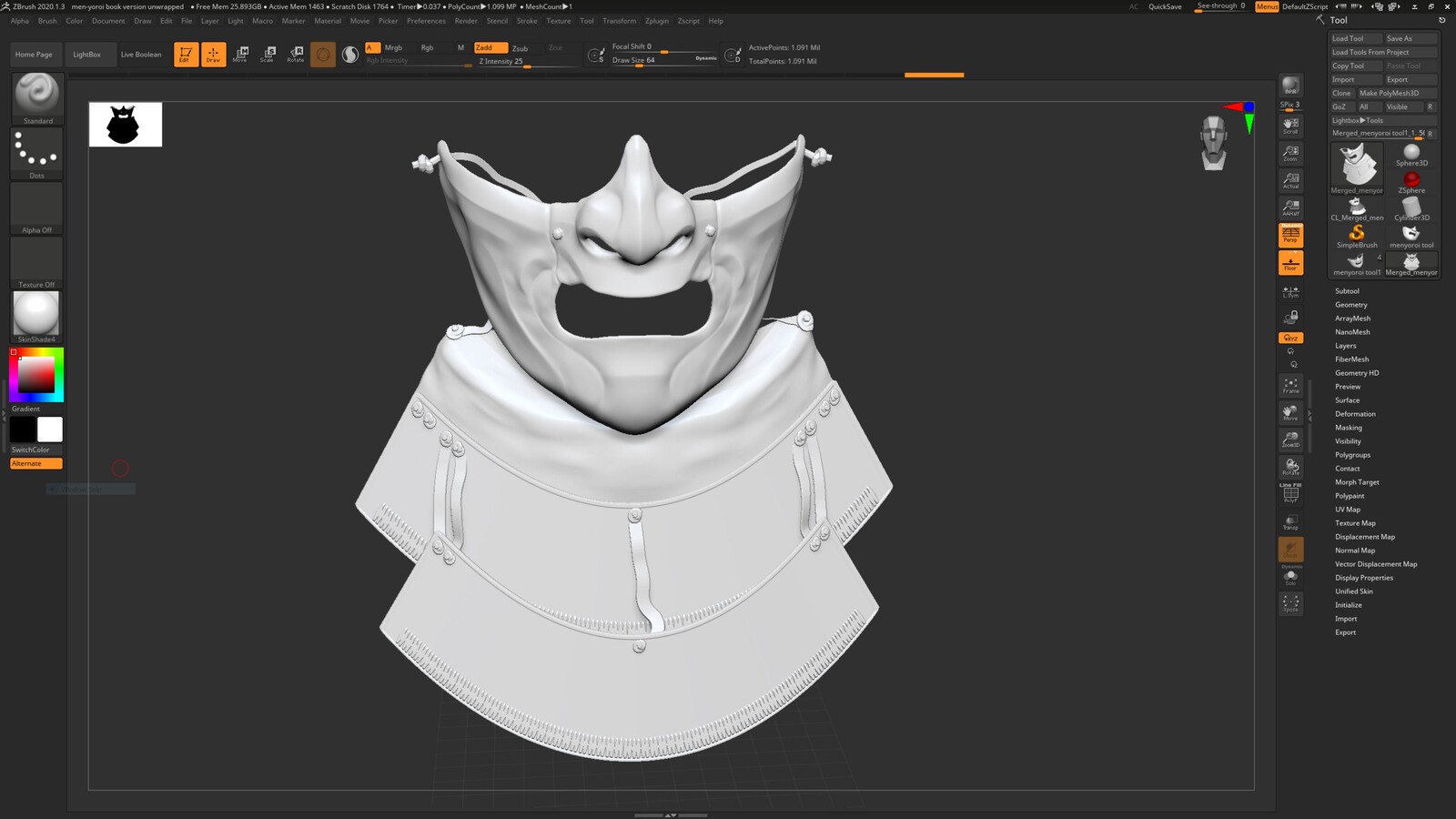 Ashley Ryle - Samurai Men-yoroi Sculpt