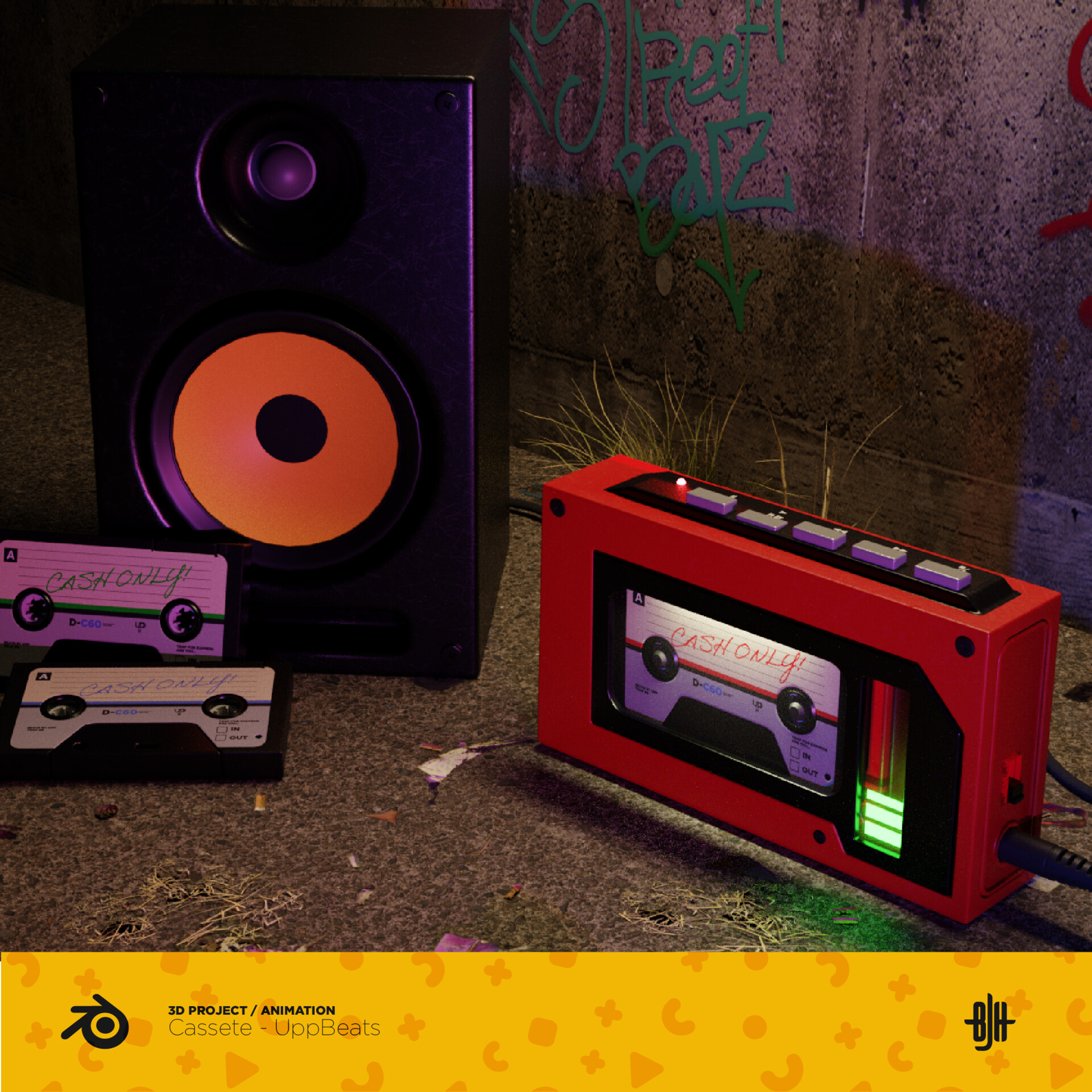 ArtStation - Cassete Beat - Blender/AfterEffects