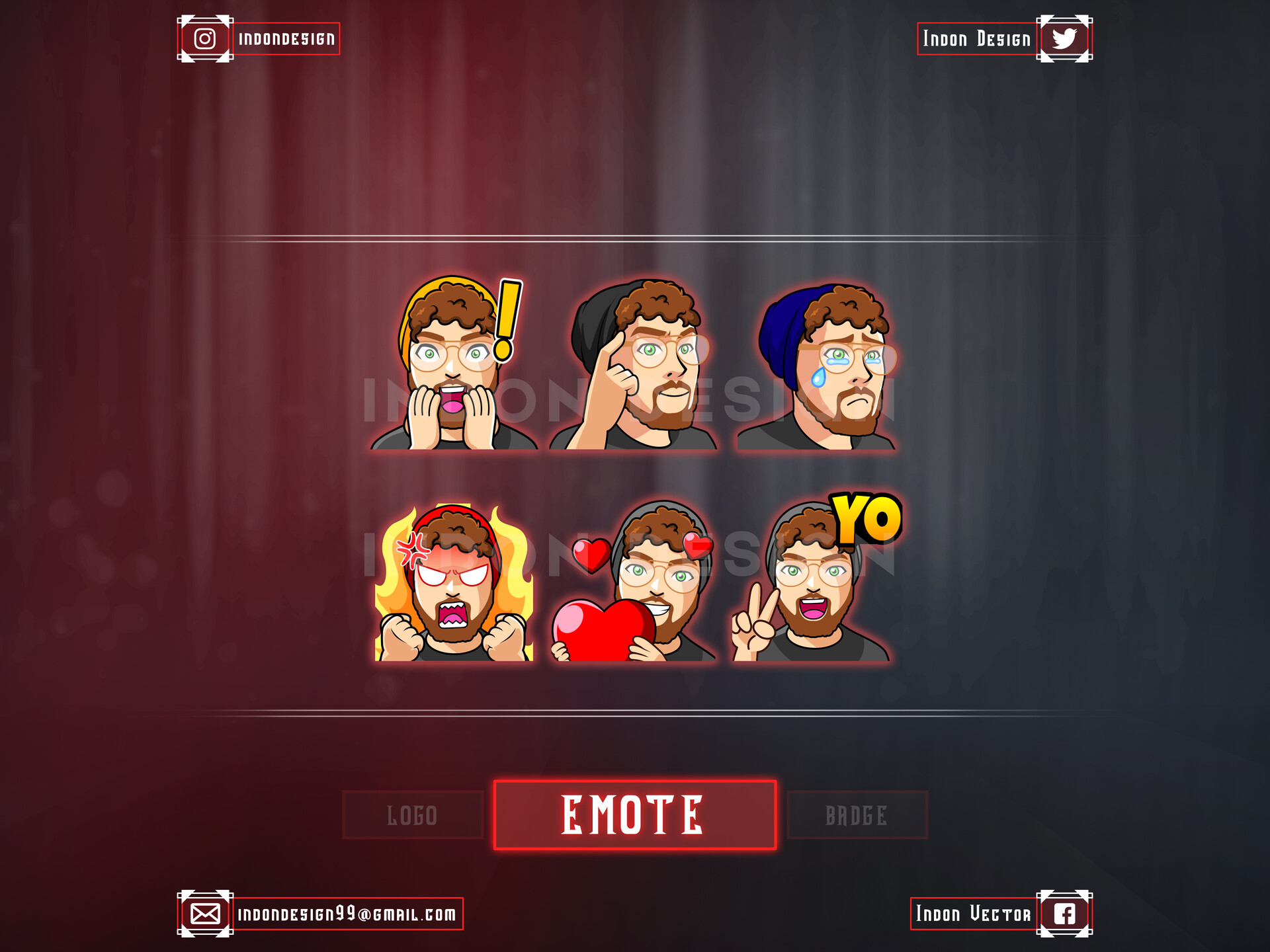 ArtStation - Curly Guy Emotes