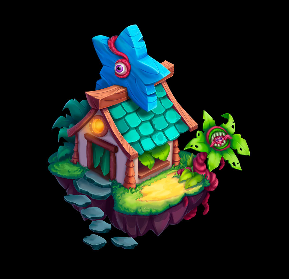ArtStation - Monster island.Isometry