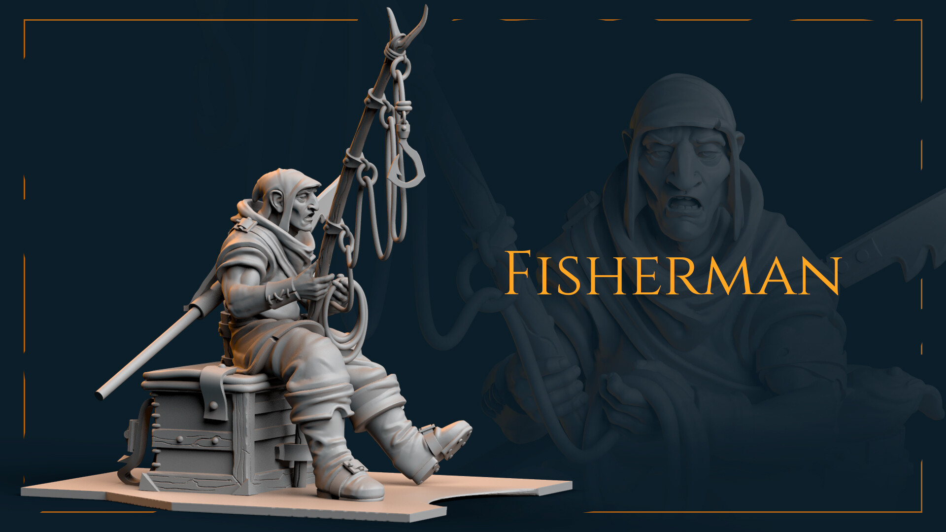 ArtStation - Fisherman miniature for DnD