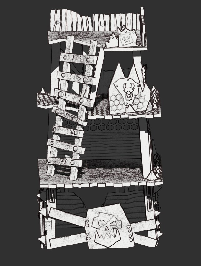 Wbaldo Estrada - Warhammer Ork Watch tower