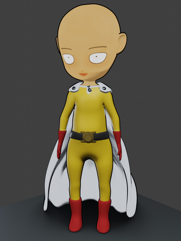 ArtStation - Cartoonish chibi Saitama