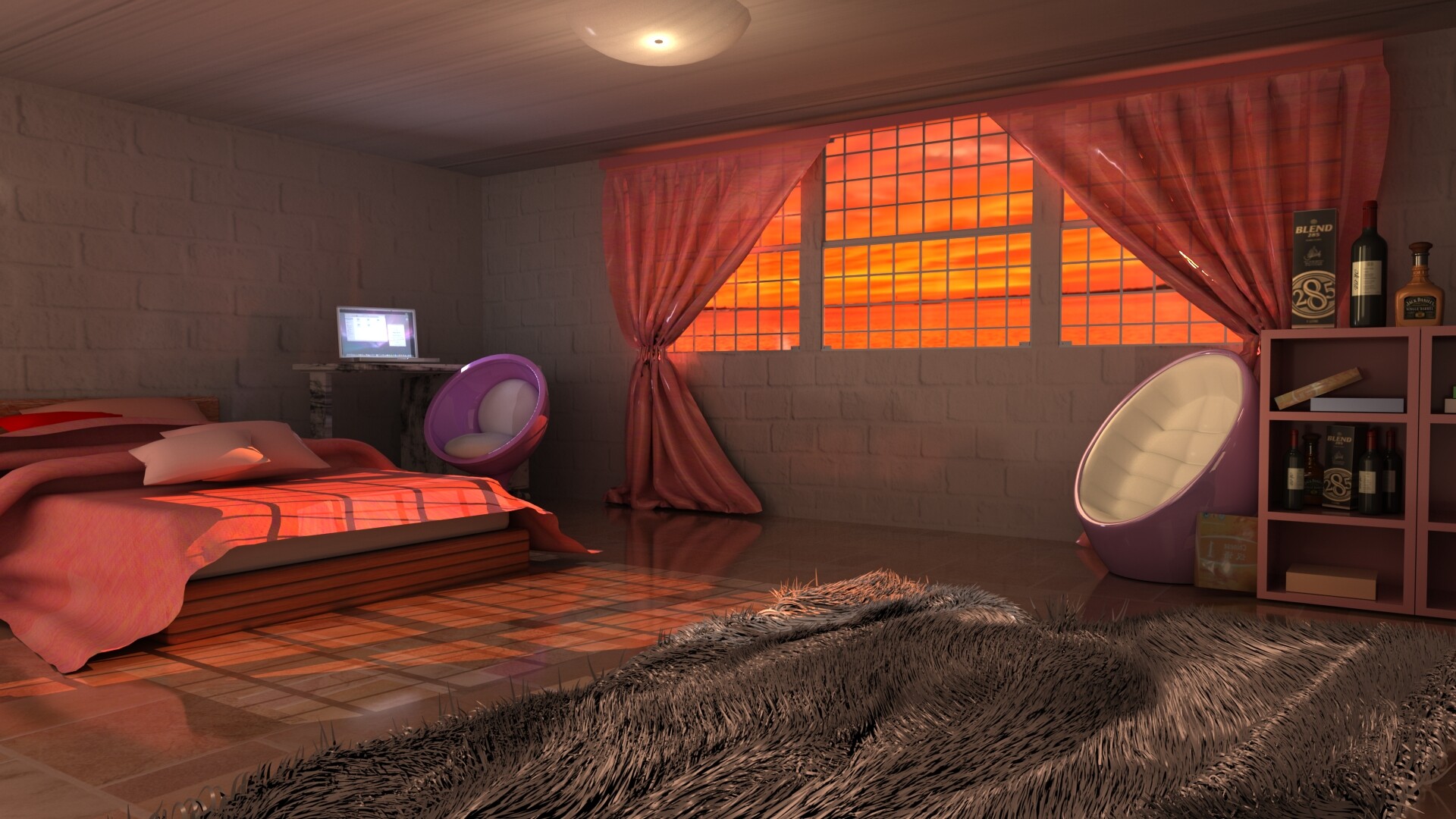 ArtStation - 3D model mockup room