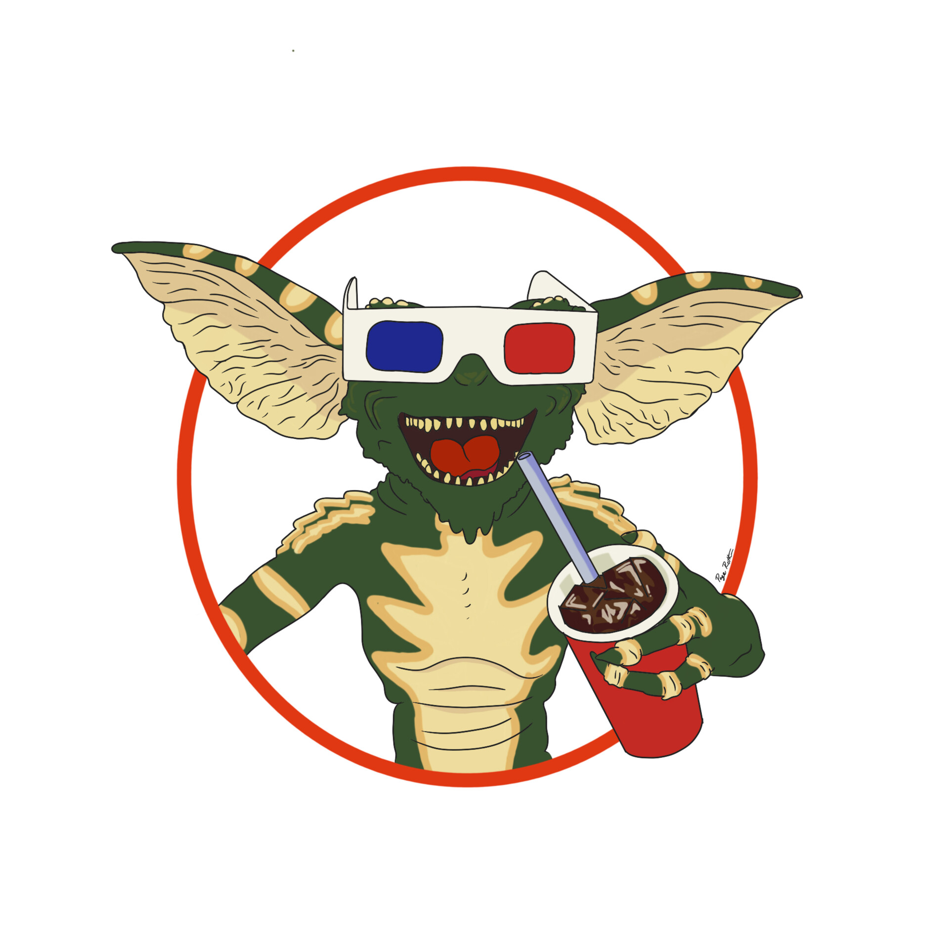 ArtStation - Gremlin baby shower commission