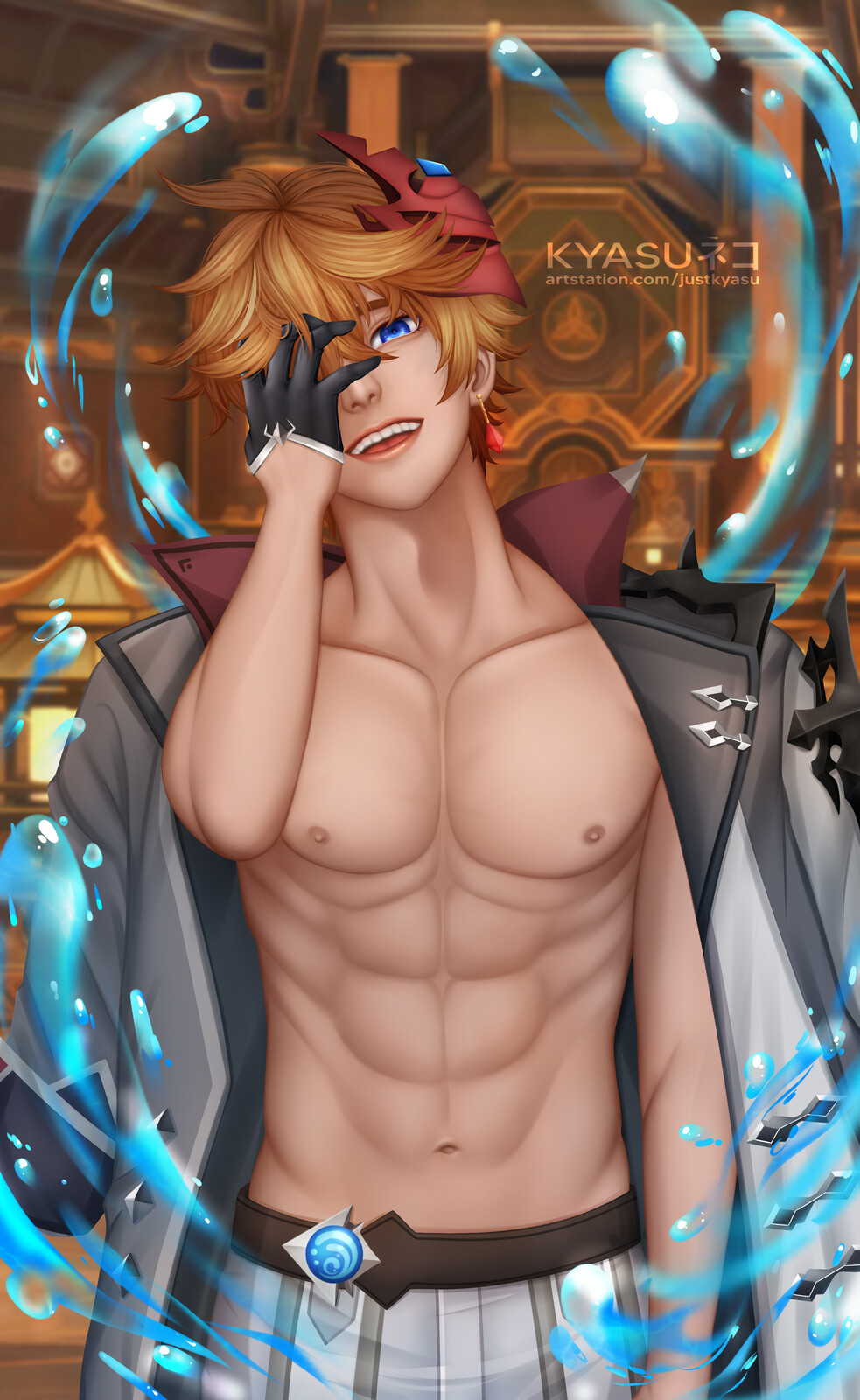 KYASU ILLUST ネコ - CHILDE (TARTAGLIA) FANART