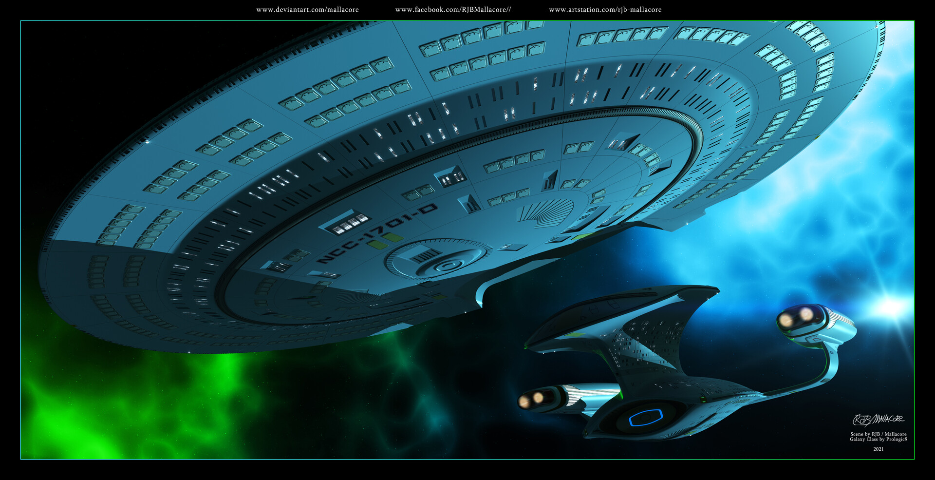 ArtStation - Star Trek - Galaxy Class 3 - 2021